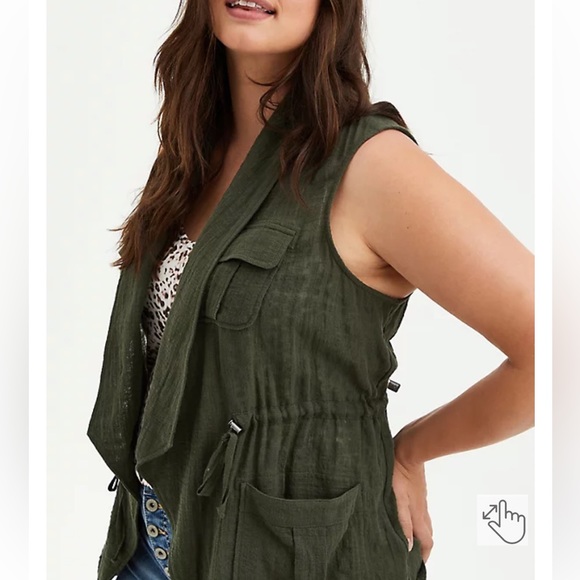 torrid | Tops | Torrid Gauze Drape Front Vest | Poshmark